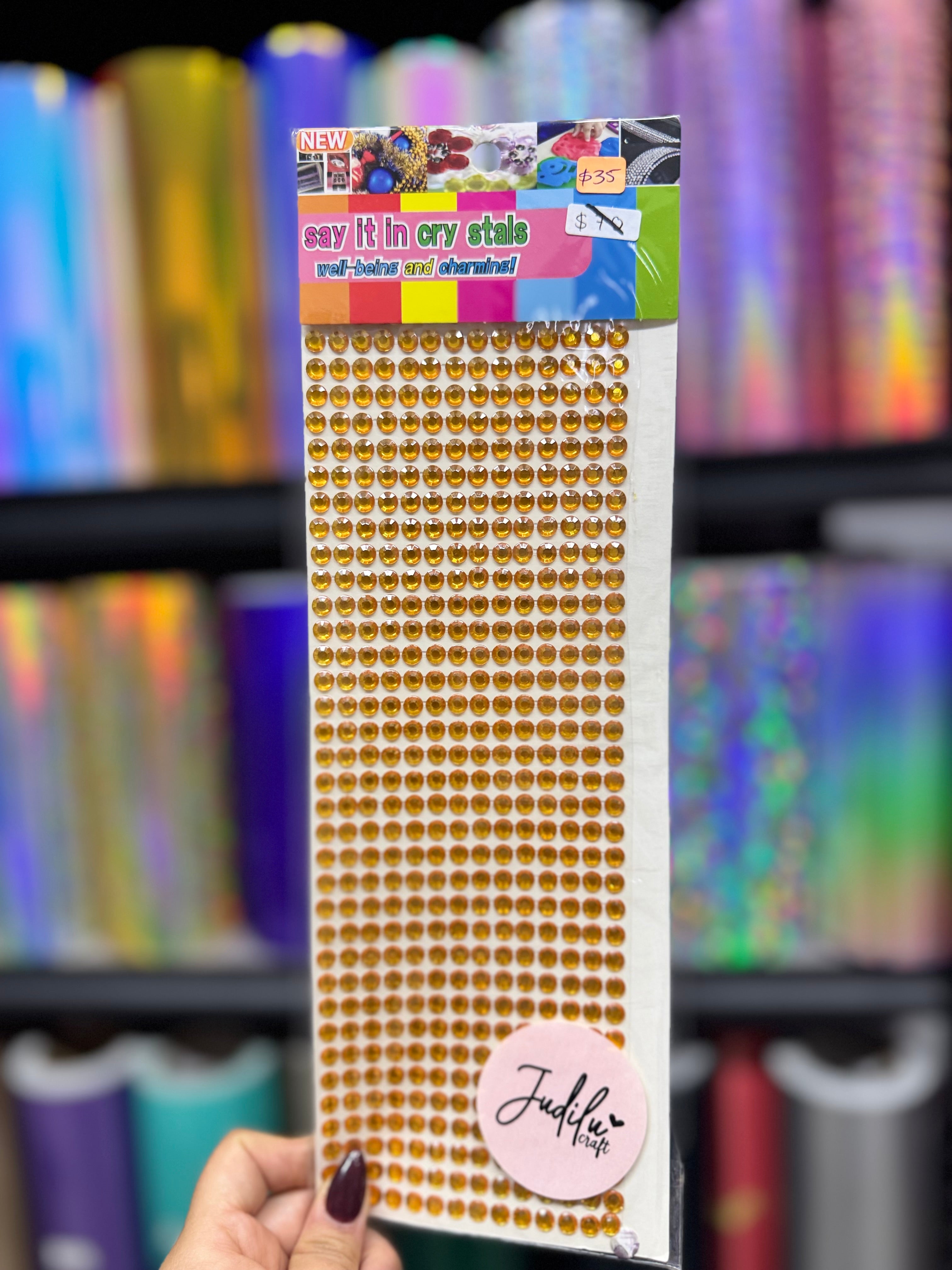 Piedritas para textiles y papel - naranja – judilucraft