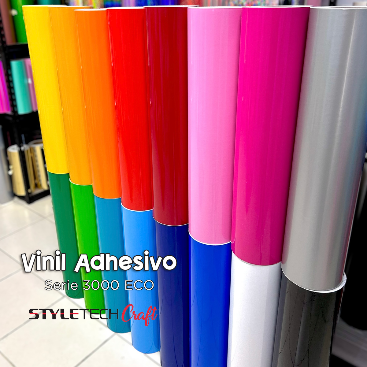 Styletech. Vinil Adhesivo Básico Eco. ANCHO 60 CM