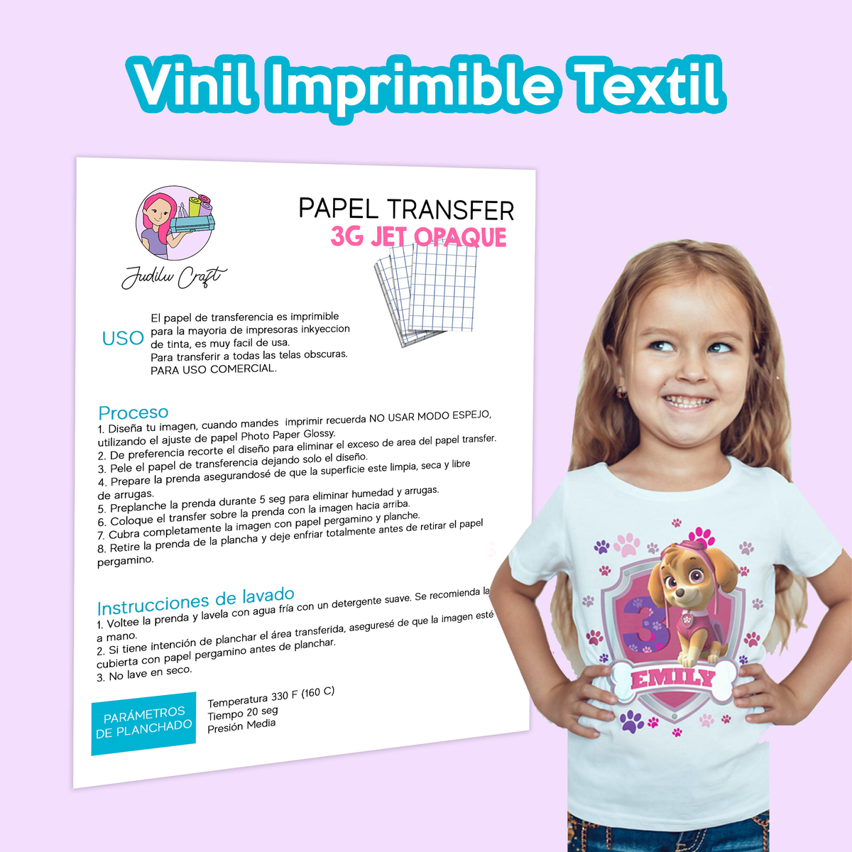 Vinil Imprimible TEXTIL 3G – judilucraft